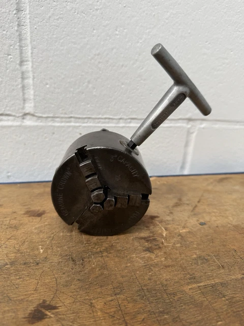 MYFORD ML7 GENUINE Crown 3” Lathe Chuck +key £100.00 - PicClick UK