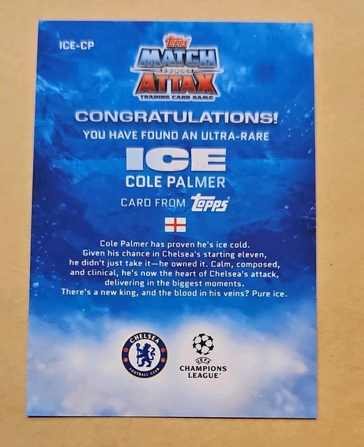 TOPPS MATCH ATTAX 25/26 Ice Cold Cole Palmer ULTRA RARE 1/250 ICE-CP £1 ...