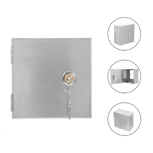 LOCKABLE OUTDOOR ELECTRICAL Junction Box Stainless Steel Wall Mounted ...