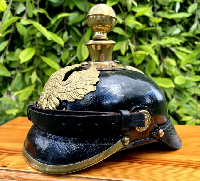 WW1! M1895 PICKELHAUBE Helmet Prussian Artillery Soldier German Empire ...