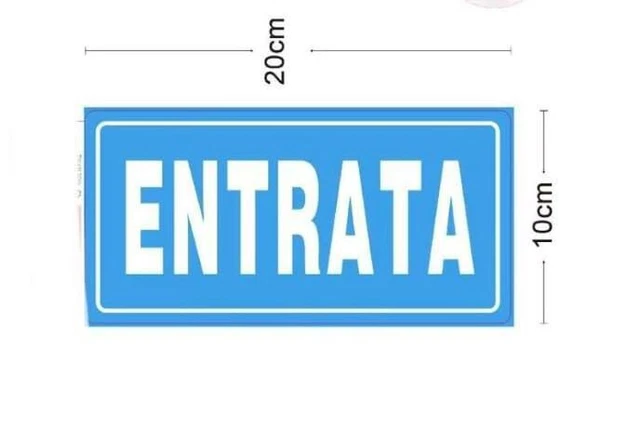 CARTELLO SEGNALETICO UNI - ENTRATA - Segnale EUR 4,20 - PicClick IT