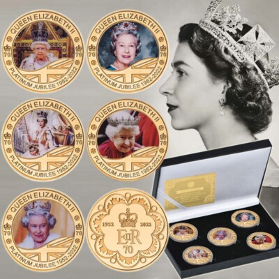 1926-2022 HER MAJESTY The Queen Elizabeth II Gold Commemorative Coins ...