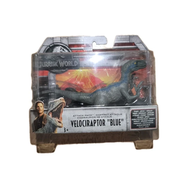 JURASSIC WORLD FPF12 Attack Pack Velociraptor "Blue" 17 Cm / Mattel ...