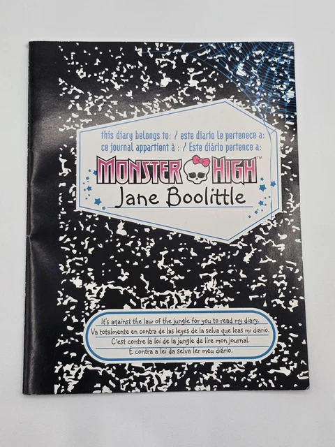MONSTER HIGH JANE Boolittle Doll First Wave Replacement Diary / Journal ...