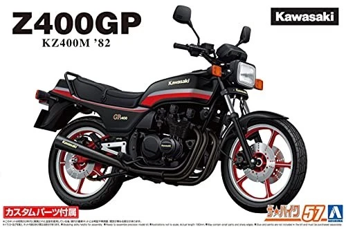 AOSHIMA 1/12 THE Bike Series No.57 Kawasaki KZ400M Z400GP 1982 with custom parts EUR 96,18 ...