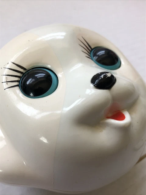 VINTAGE SANKYO MUSICAL Pull-String Baby Toy Dog Moving Eyes Japan 1970 ...