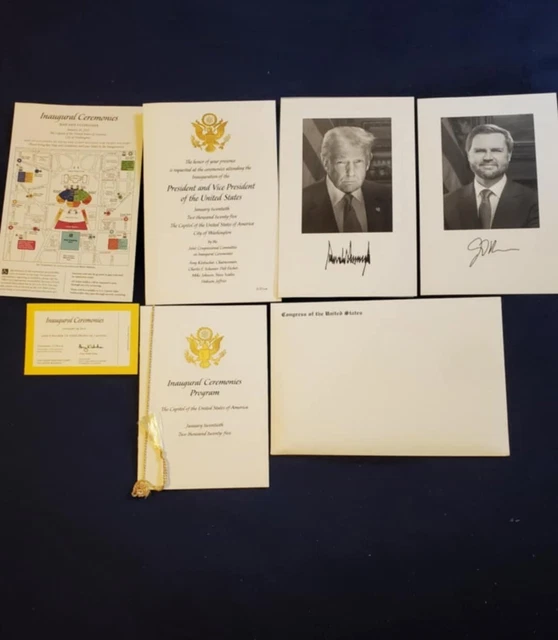 OFFICIAL TRUMP VANCE 2025 Inauguration Invitation Program Package ...