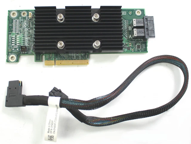 DELL PERC H330 RAID CARD w/ CABLE PCI-E 3.0x8 SAS3008 12Gb/s NAS SERVER ...