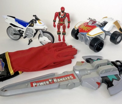 POWER RANGERS MYSTIC Force Red Ranger Bleu Cycle véhicule épée Cosplay ...