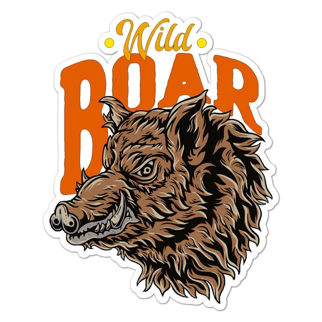WILD BOAR PIG, Vinyl Decal Sticker, Indoor Outdoor, 3 Sizes, #8906 $5. ...