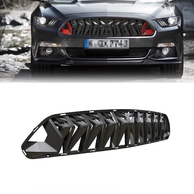 MATT BLACK FRONT Bumper Radiator Grille For Ford 2015-2017 Mustang GT ...