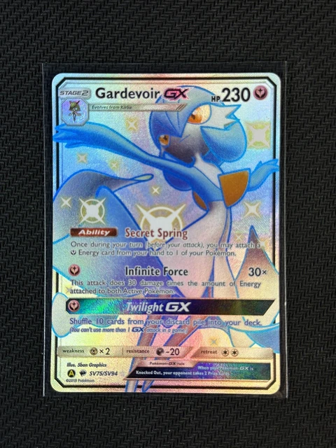 POKEMON CARD GARDEVOIR GX Hidden Fates S&M Full Art Ultra Rare SV75 ...