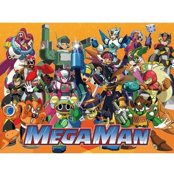 MEGA MAN BACKDROP Rockman Poster Background Video Game Party Backdrop ...