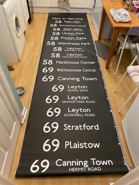 LONDON TOWER TRANSIT Lea Interchange Side Bus Destination Smart Blind ...