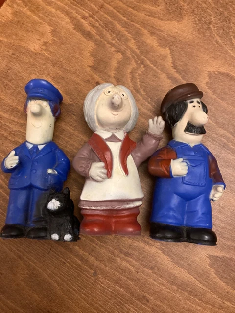 POSTMAN PAT, JESS, Ted Glen,Mrs Goggins original 1980s vintage squeaky ...