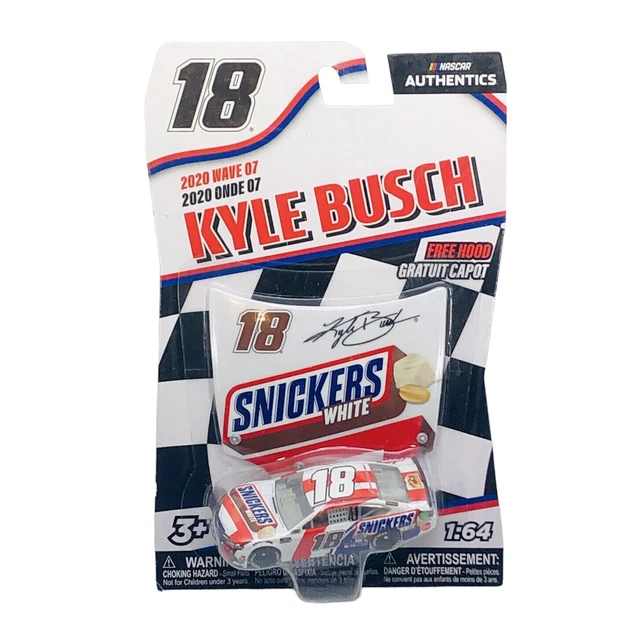 NASCAR AUTHENTICS KYLE BUSCH #18 Snickers White Wave 7 2020 1:64 ...