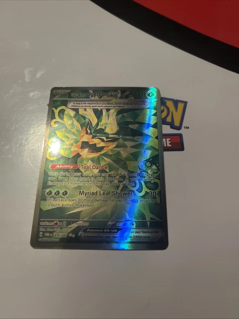 POKÉMON TCG TEAL Mask Ogerpon EX Twilight Masquerade Holo Card 211/167 ...