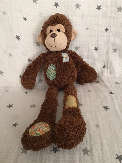 AURORA LOLLY GAGZ Monkey Brown Plush Soft Toy Comforter 40cm Long Legs ...