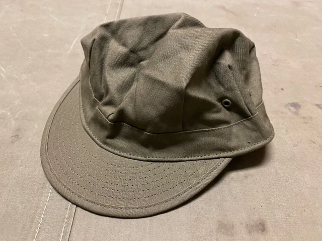 WWII US ARMY Dark Green Hbt Combat Field Cap, Short Bill-Small $8.95 ...