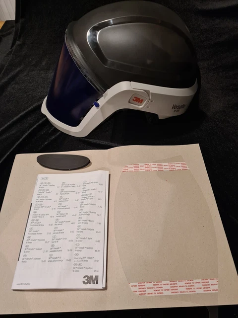 3M VERSAFLO M-300 Respirator Helmet With Visor Plus Visor Protector ...