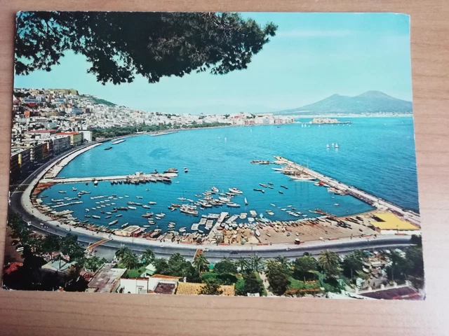 CARTOLINA ITALIA 1964 NAPOLI VIA CARACCIOLO E MERGELLINA Italy Naples ...