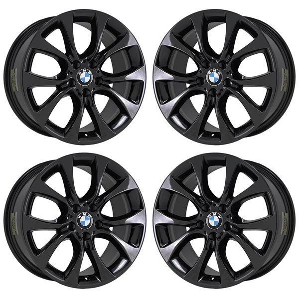19& BMW X5 Gloss Black Exchange Wheels Rims Factory Oem 86045 2014-2018 ...