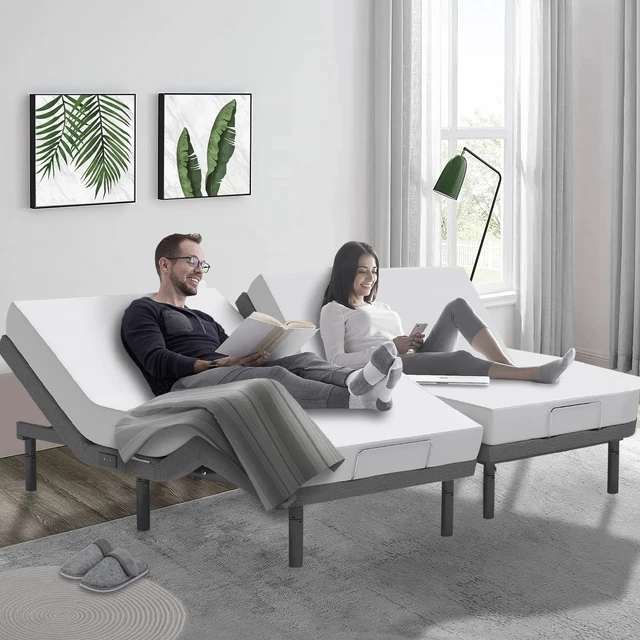 SPLIT KING BLUETOOTH Adjustable Bed Base Massage Wireless Remote ...