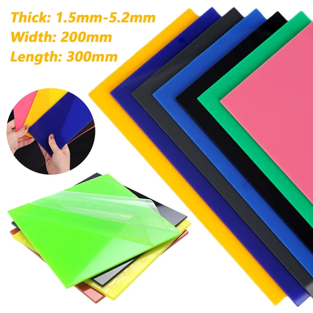 1.5MM-5.2MM THICK COLOURED Plastic Sheet Board Polymethyl Methacrylate ...