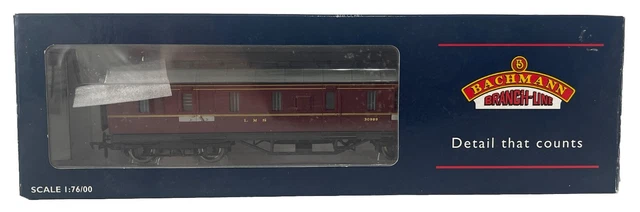 BACHMANN OO 34-327A Stanier 50ft Parcels Van Coach 30989 LMS Crimson ...