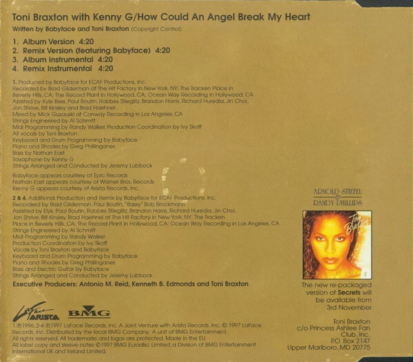 TONI BRAXTON WITH Kenny G - How Could An Angel Break My Heart (CD ...