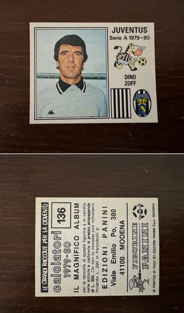 FIGURINA PER ALBUM Calciatori Panini 1979-80 esaurita: n° 136 ZOFF ...
