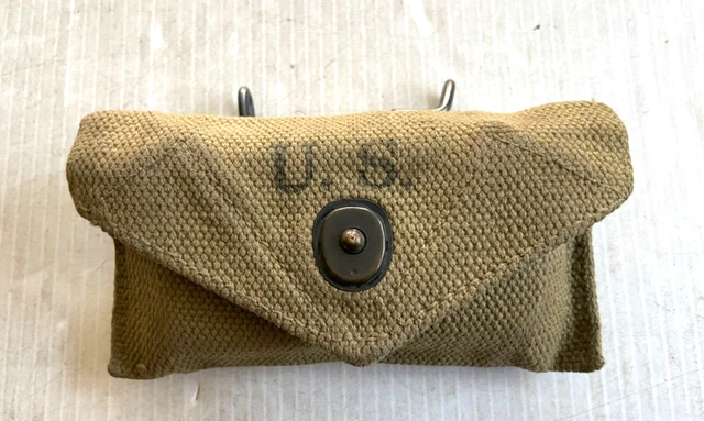 ORIGINAL WW2 US Army M1924 First Aid Carlisle Bandage Belt Pouch 1942 £ ...