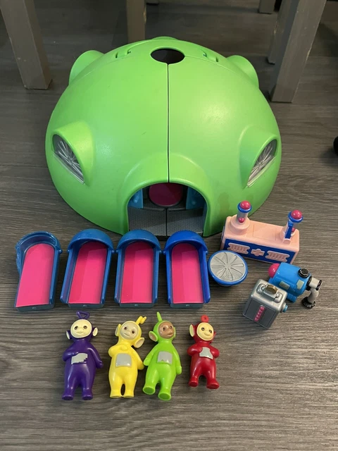 TELETUBBIES TELETUBBY HOUSE Home Hill Figures Playset Noo Noo Toy Carry ...
