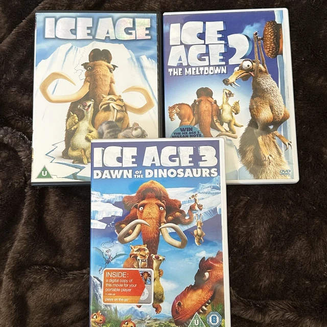 ICE AGE DVD Bundle. 1, The meltdown 2, Dawn Of The Dinosaurs 3 £5.00 ...