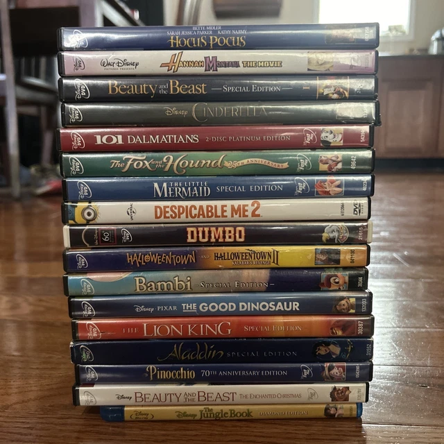 LOT OF 17 Disney DVD Animated Classic Movies Masterpiece Jungle Book ...