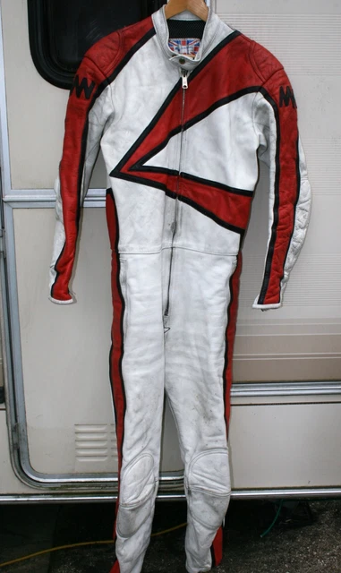 MW LEATHERS CLASSIC One Piece Race Suit Red White £79.99 - PicClick UK