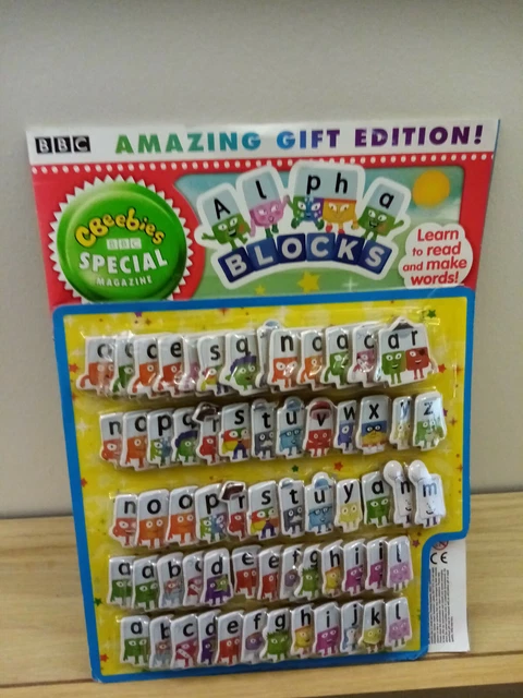 CBEEBIES ALPHABLOCKS MAGAZINE , Foam Tile Letters , Stickers, Free Post ...