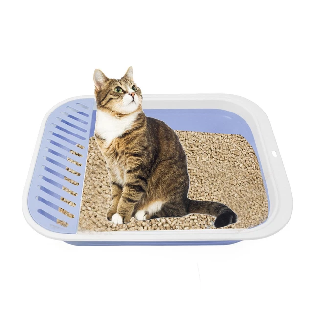 OPEN CAT LITTER Box Professional Home Collapsible Cat Litter Tray With ...