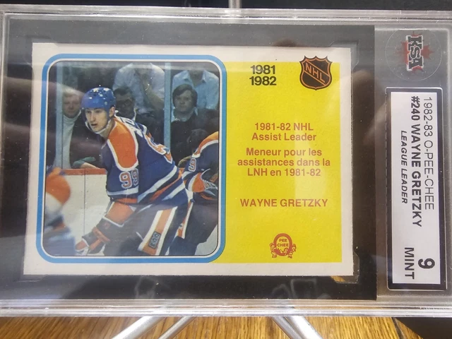 1982-83 O-PEE-CHEE#240 WAYNE Gretzky League Leader Ksa 9 Mint $75.00 - PicClick CA