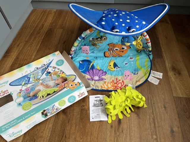 DISNEY BRIGHT STARTS Baby Finding Nemo Mr Ray Ocean Lights & Music Gym ...
