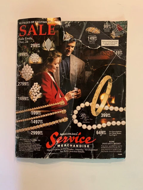 VINTAGE SERVICE MERCHANDISE 1990-91 Gift Catalog TMNT Barbie Atari TYCO ...