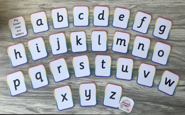 LOWERCASE ALPHABET LETTERS a-z Flash Cards English/Preschool/KS1 ...