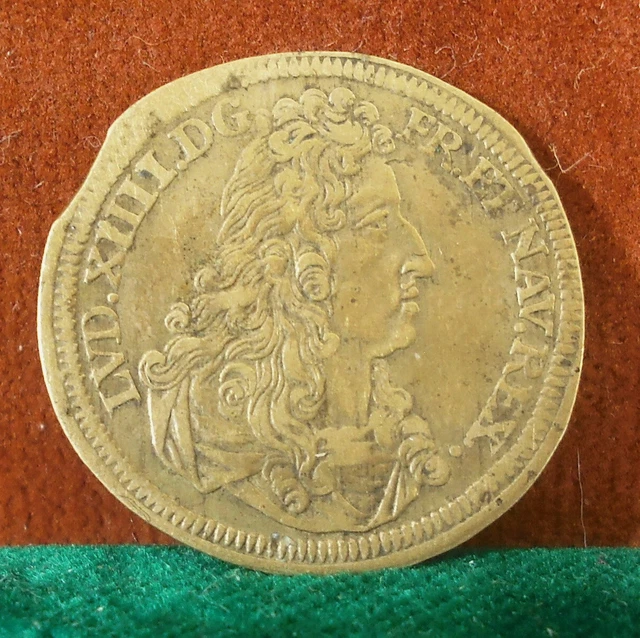 ROYAL LOUIS XIV Token From Nuremberg Crowned Ecu Of France CORNELIVS ...
