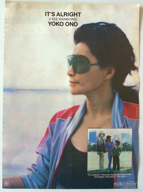YOKO ONO 1982 POSTER ADVERT IT'S ALRIGHT Bob Gruen JOHN LENNON EUR 27 ...
