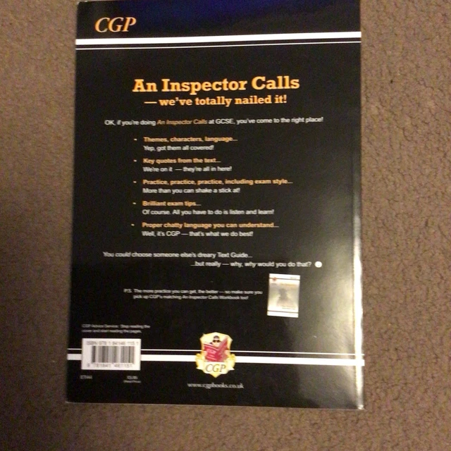 GCSE ENGLISH TEXT Guide - An Inspector Calls, CGP Books, Used; Good Book £1.13 - PicClick UK