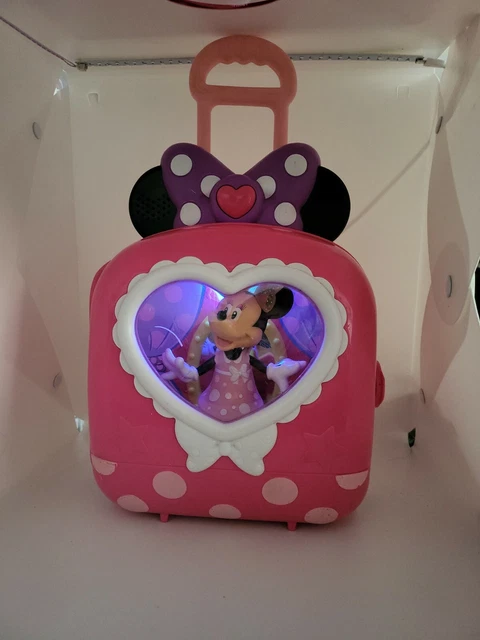 DISNEY MINNIE MOUSE Boutique Dress Up Snap On Clothes & Suitcase Lights ...
