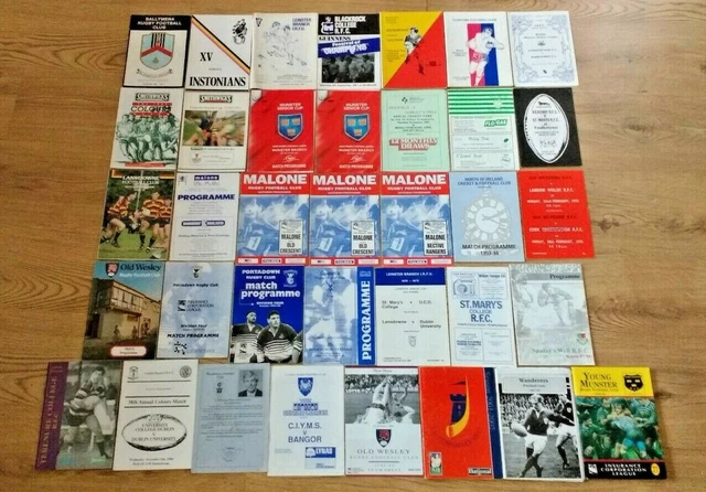 IRISH CLUB & Provincial Rugby Union Programmes 1957 - 2009 £3.55 ...
