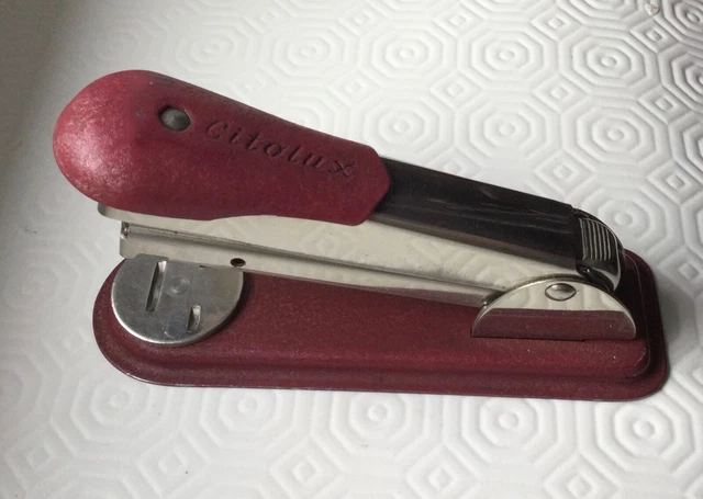 CITOLUX HEFTGERÄT TACKER, Vintage, weinrot - ohne Kunststoff. Für ...
