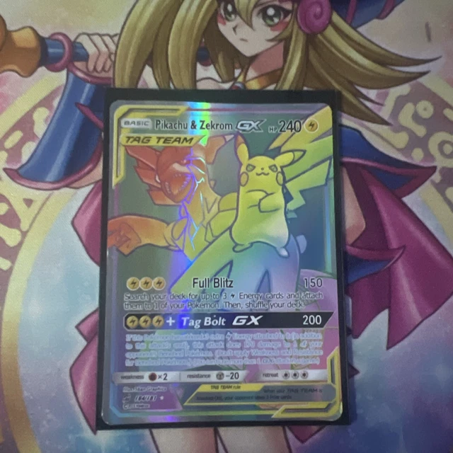 PIKACHU & ZEKROM Gx 184/181 Secret Rainbow Rare Team Up Pokemon Card £60.00 - PicClick UK