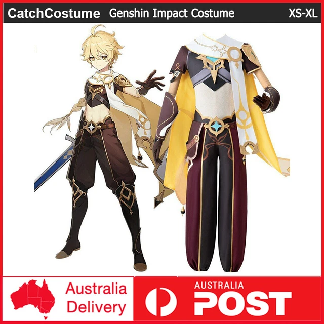 Game Genshin Impact Traveler Aether Cosplay Costume Halloween Party